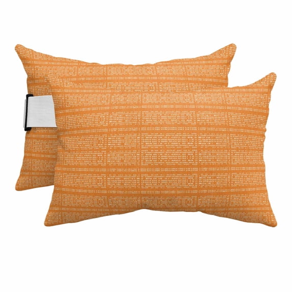 Chaise Lounge Headrest Pillow 2 Pack, Orange Waterproof Chair Pillows ...