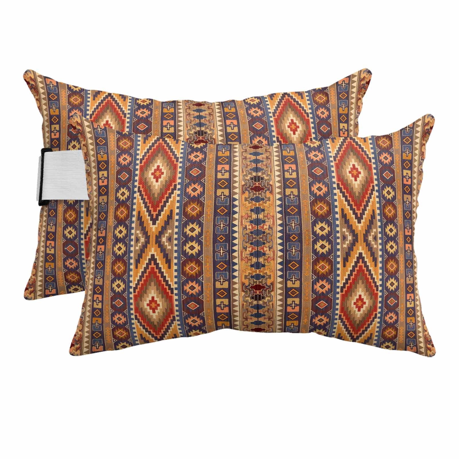 Chaise Lounge Headrest Pillow 2 Pack, Southwest Boho Waterproof Chair ...