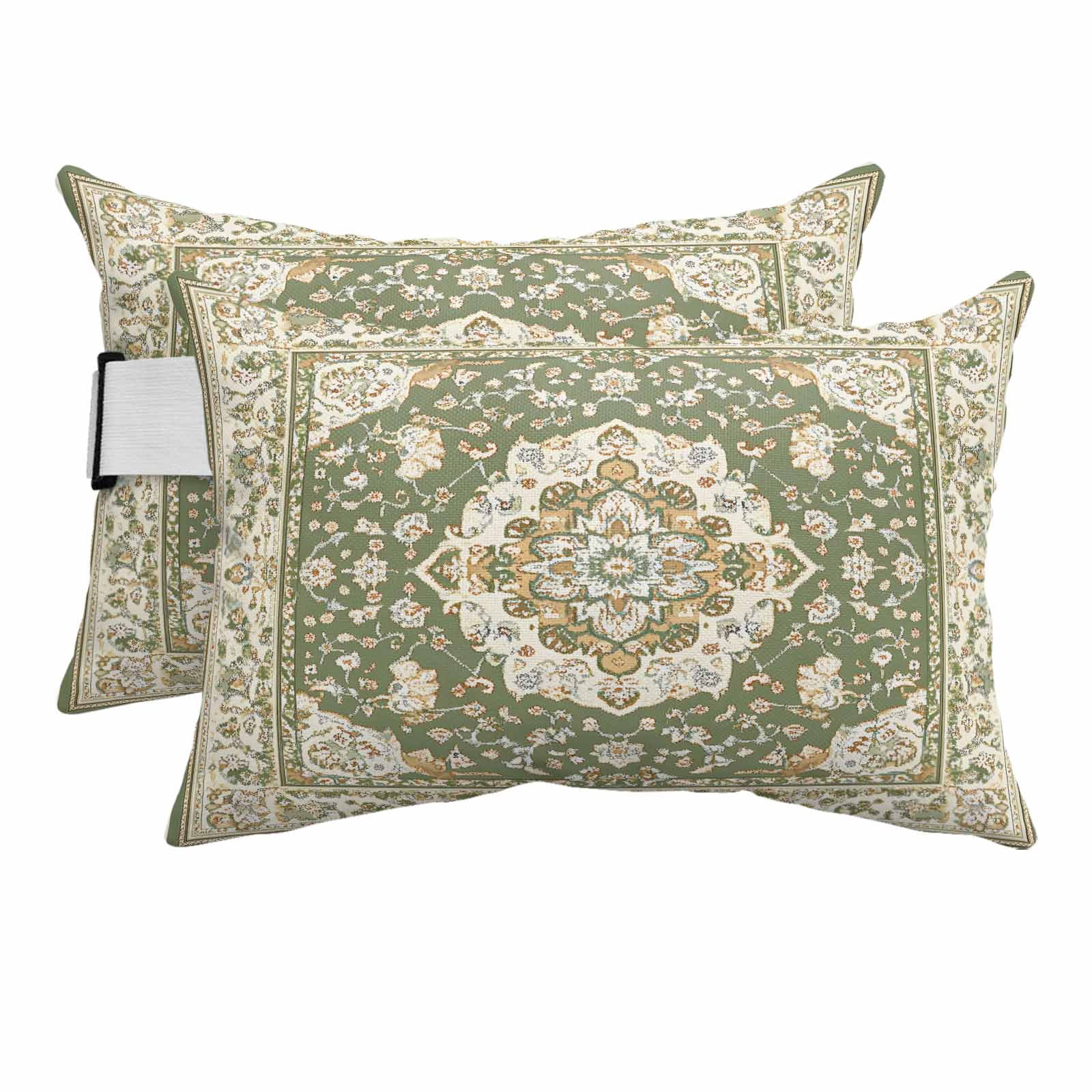 Chaise Lounge Headrest Pillow 2 Pack, Southwestern Sage Green ...