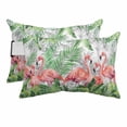 Chaise Lounge Headrest Pillow 2 Pack, Tropical Pink Flamingo Waterproof ...