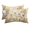 Chaise Lounge Headrest Pillow 2 Pack, White Dandelion Waterproof Chair ...