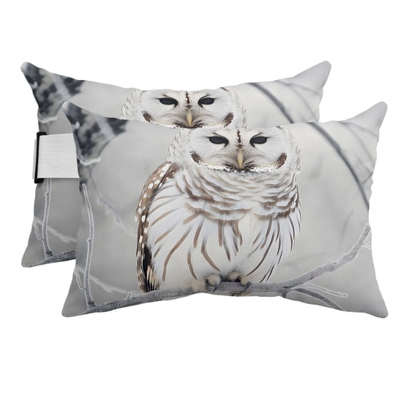 Chaise Lounge Headrest Pillow 2 Pack, White Owl Waterproof Chair ...