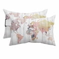 Chaise Lounge Headrest Pillow 2 Pack, World Map Waterproof Chair ...