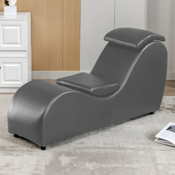 Chaise Lounge for Stretching and Relaxation - Modern Faux Leather ...