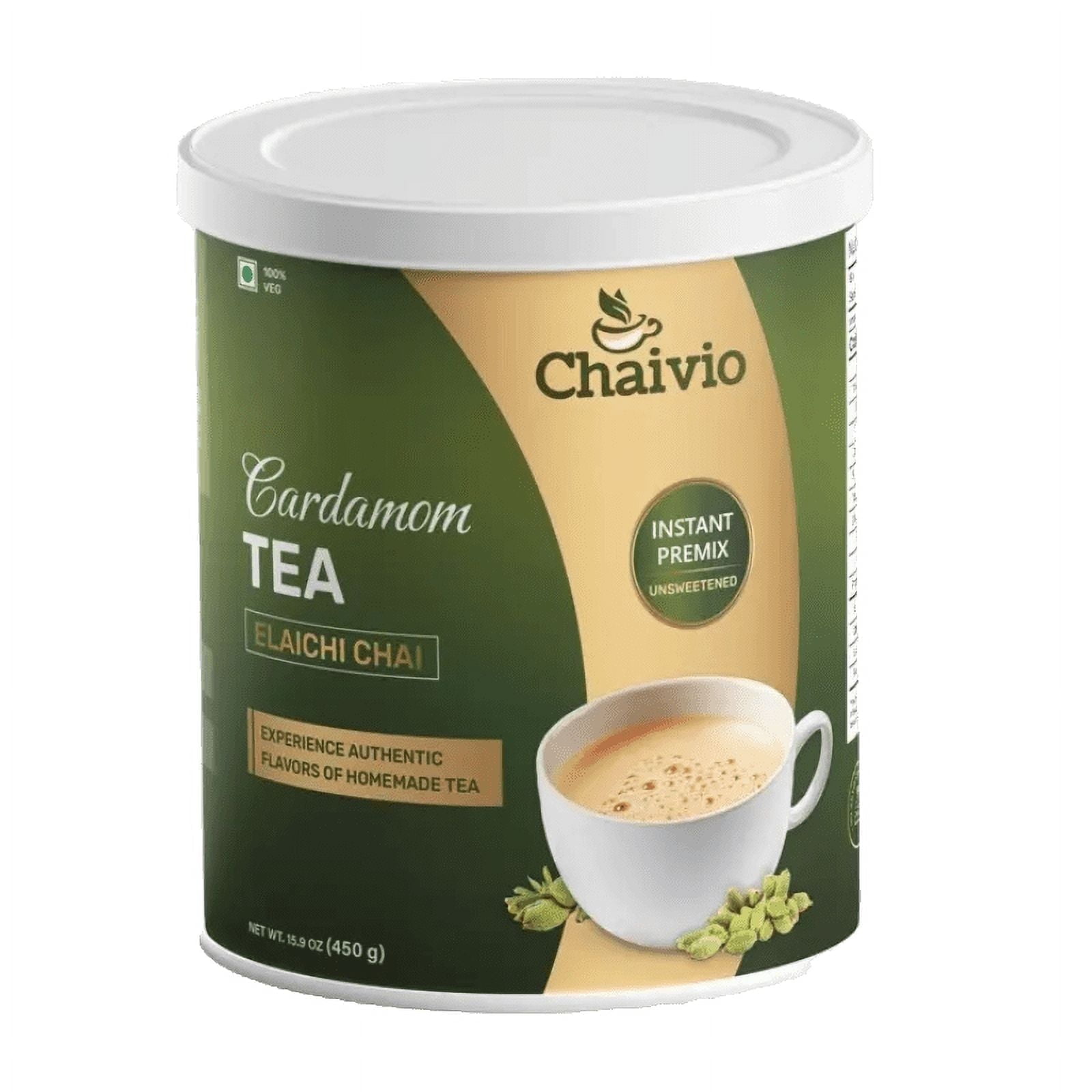 Chaivio Cardamom Chai Tea Latte Unsweetened Instant Premix 1 lb Low ...