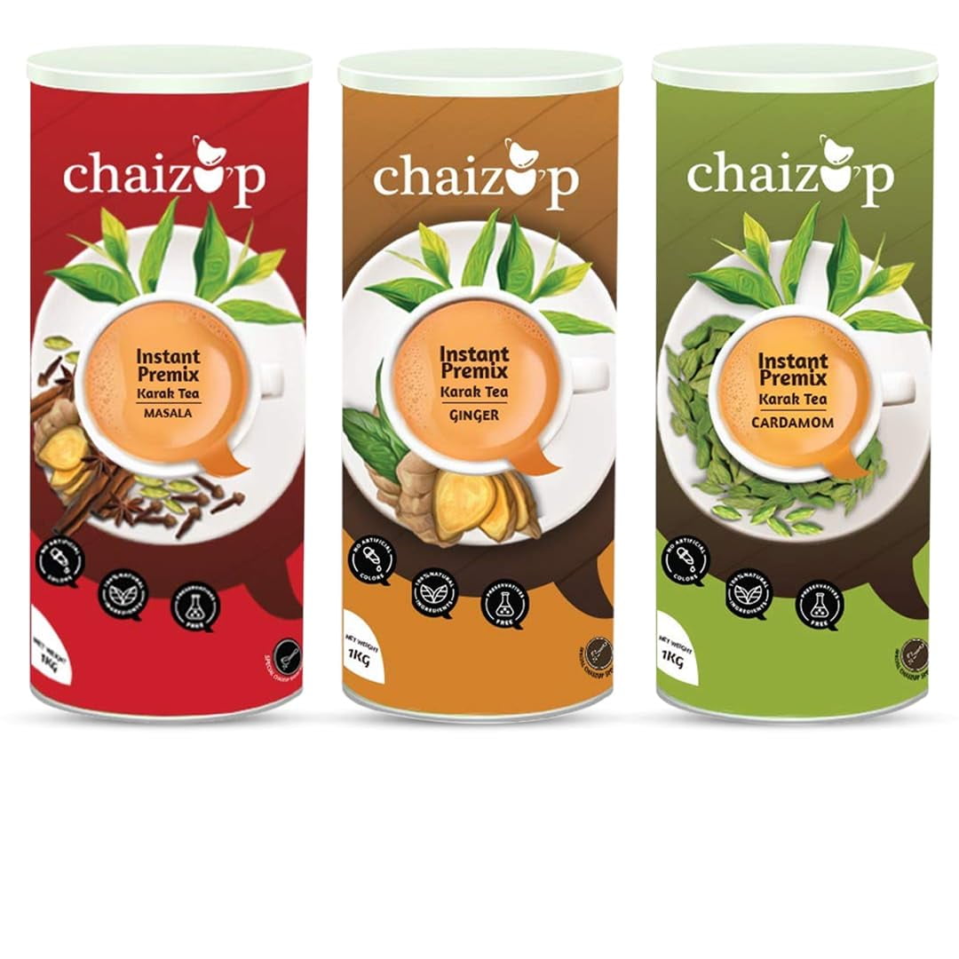 Chaizup Premium 1 Min Instant Assorted Tea Pack - Pack Of 3 X 1 Kg Cans ...