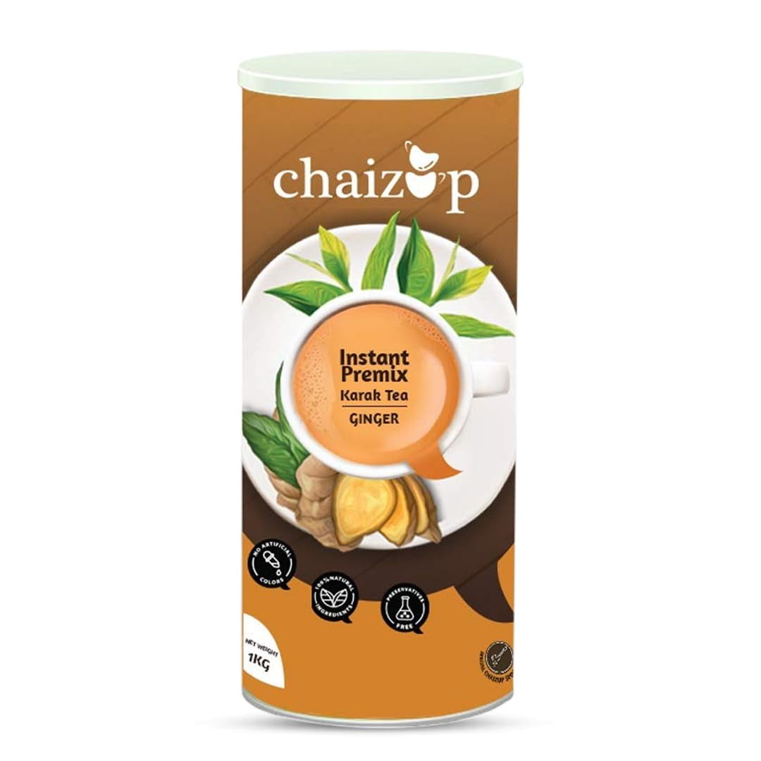 Chaizup Premium 1 Min Instant Ginger Tea Premix - 1 Kg Can, 35.2 Ounce ...