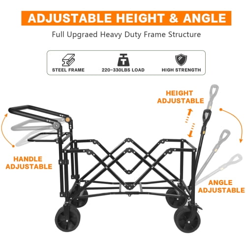 Chak’s Choice Collapsible Wagon 140L Wagons Carts Foldable with ...