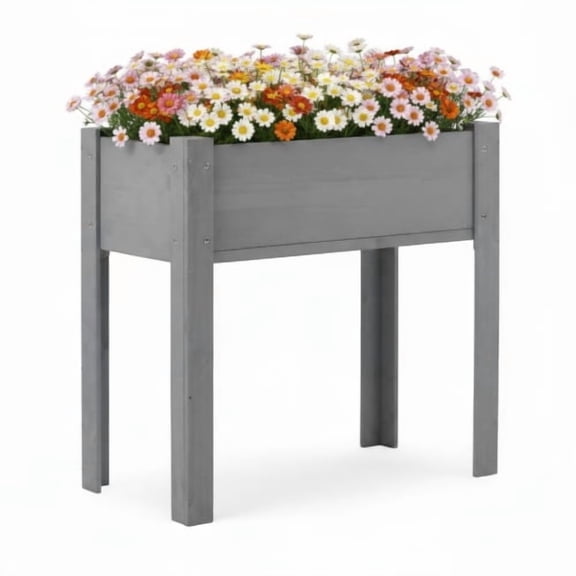 31x31x16 inch Raised Garden Bed with Legs, Elevated Wooden Planter Box ...