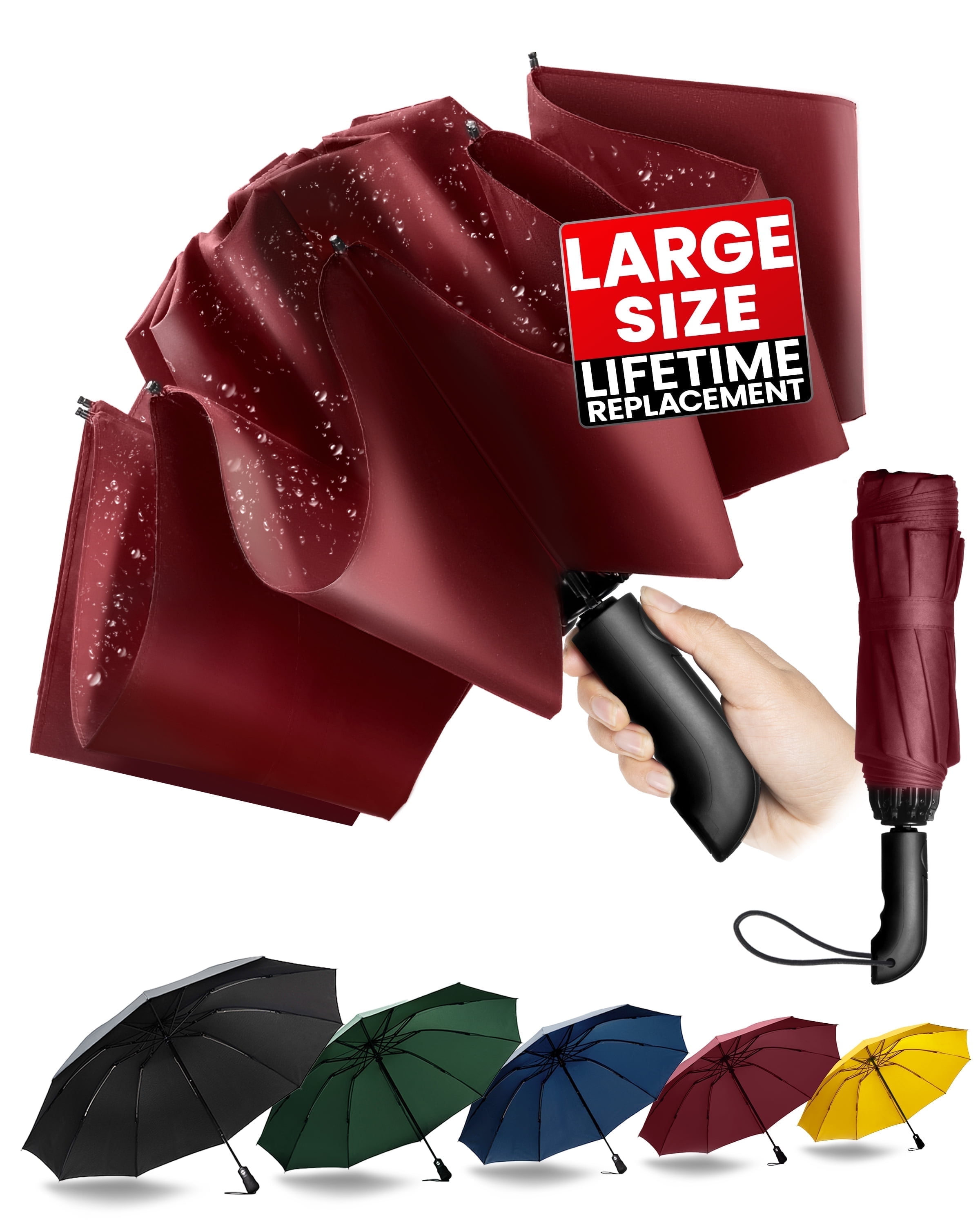 "Conlun Compact Automatic Folding Umbrella, Windproof, Inverted, Extra ...