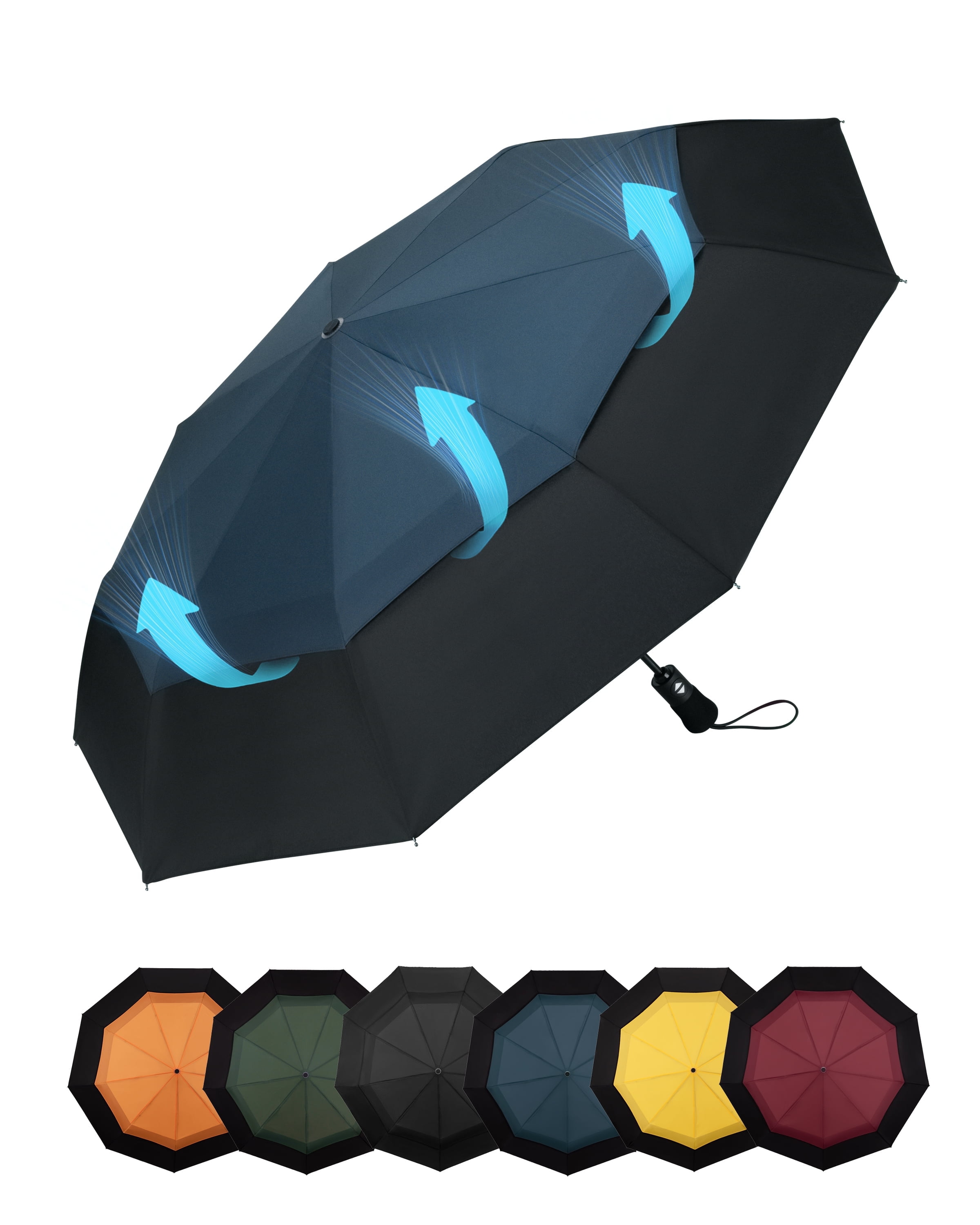 Chakipee Travel Compact Umbrella Windproof-Portable Automatic Umbrellas ...