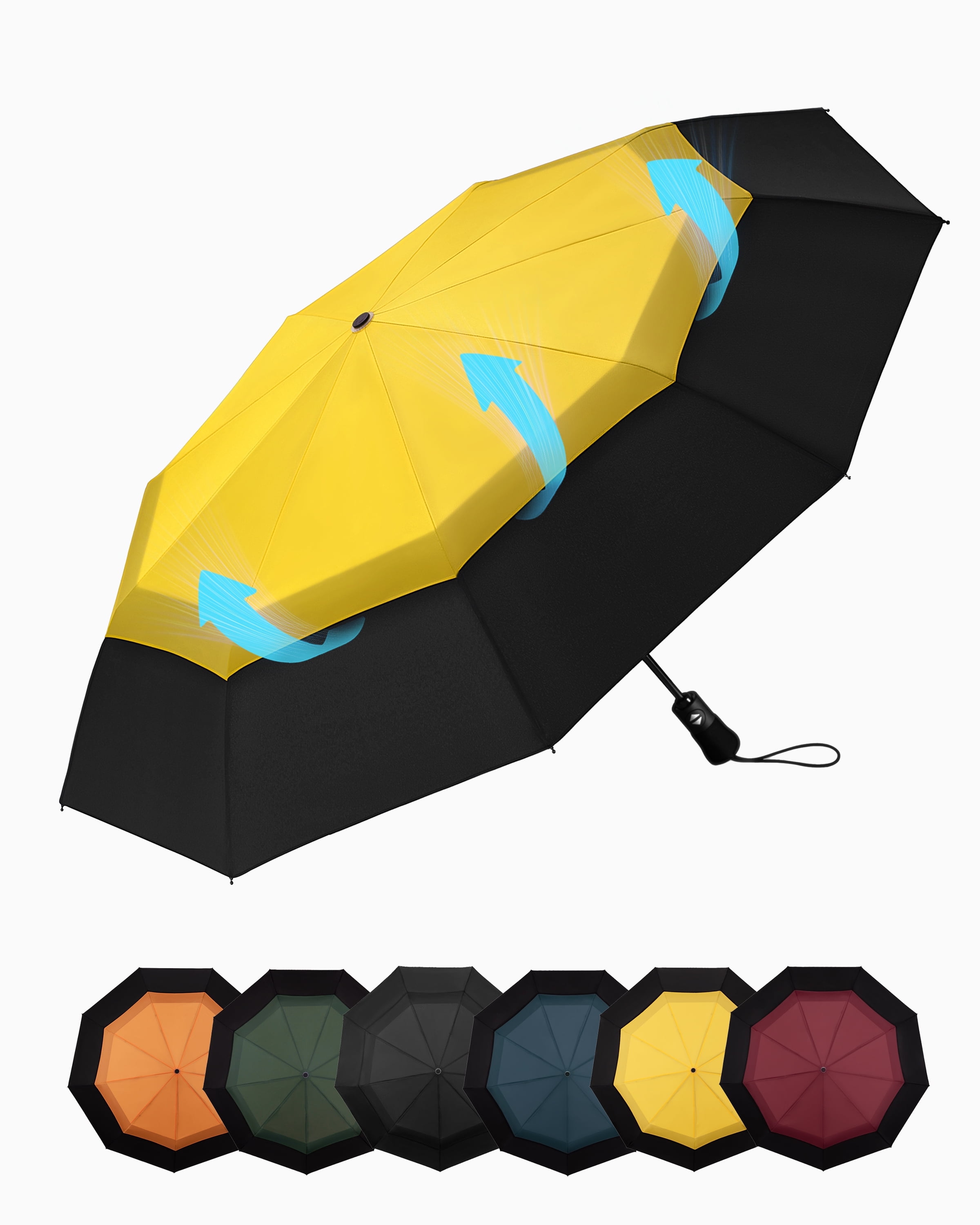 Chakipee Travel Compact Umbrella Windproof-Portable Automatic Umbrellas ...