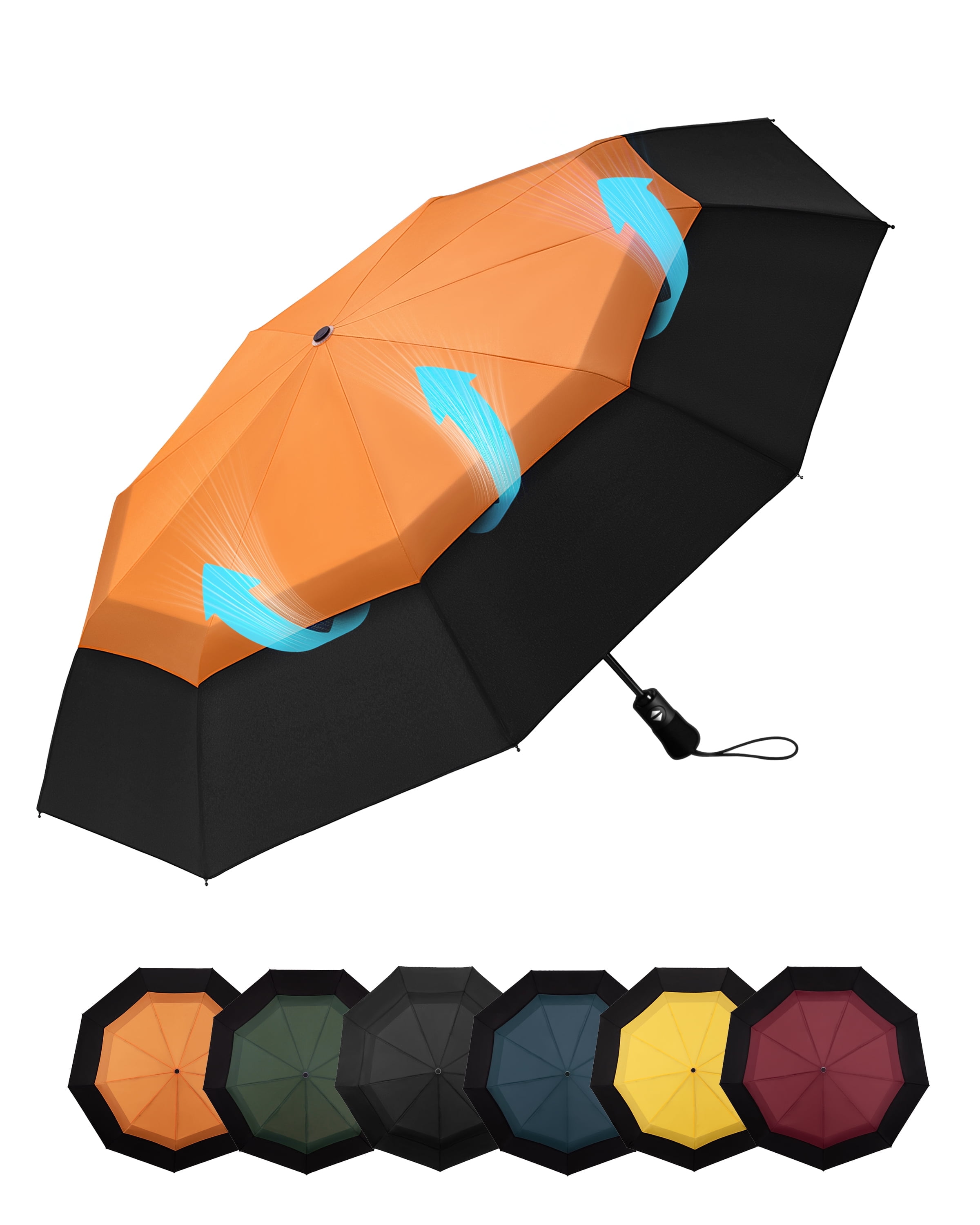 Chakipee Travel Compact Umbrella Windproof-Portable Automatic Umbrellas ...