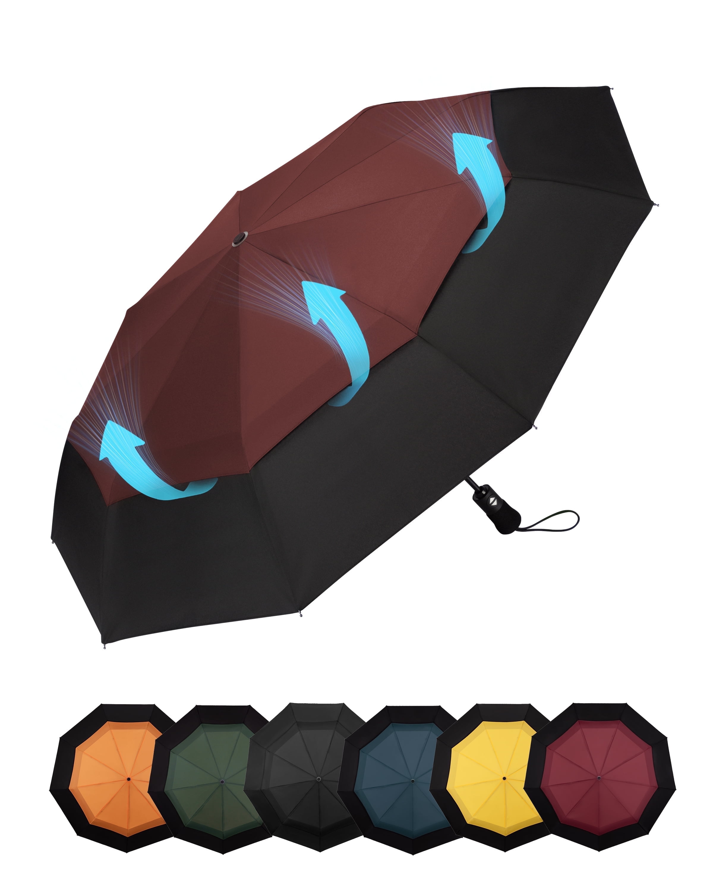 Chakipee Travel Compact Umbrella Windproof-Portable Automatic Umbrellas ...