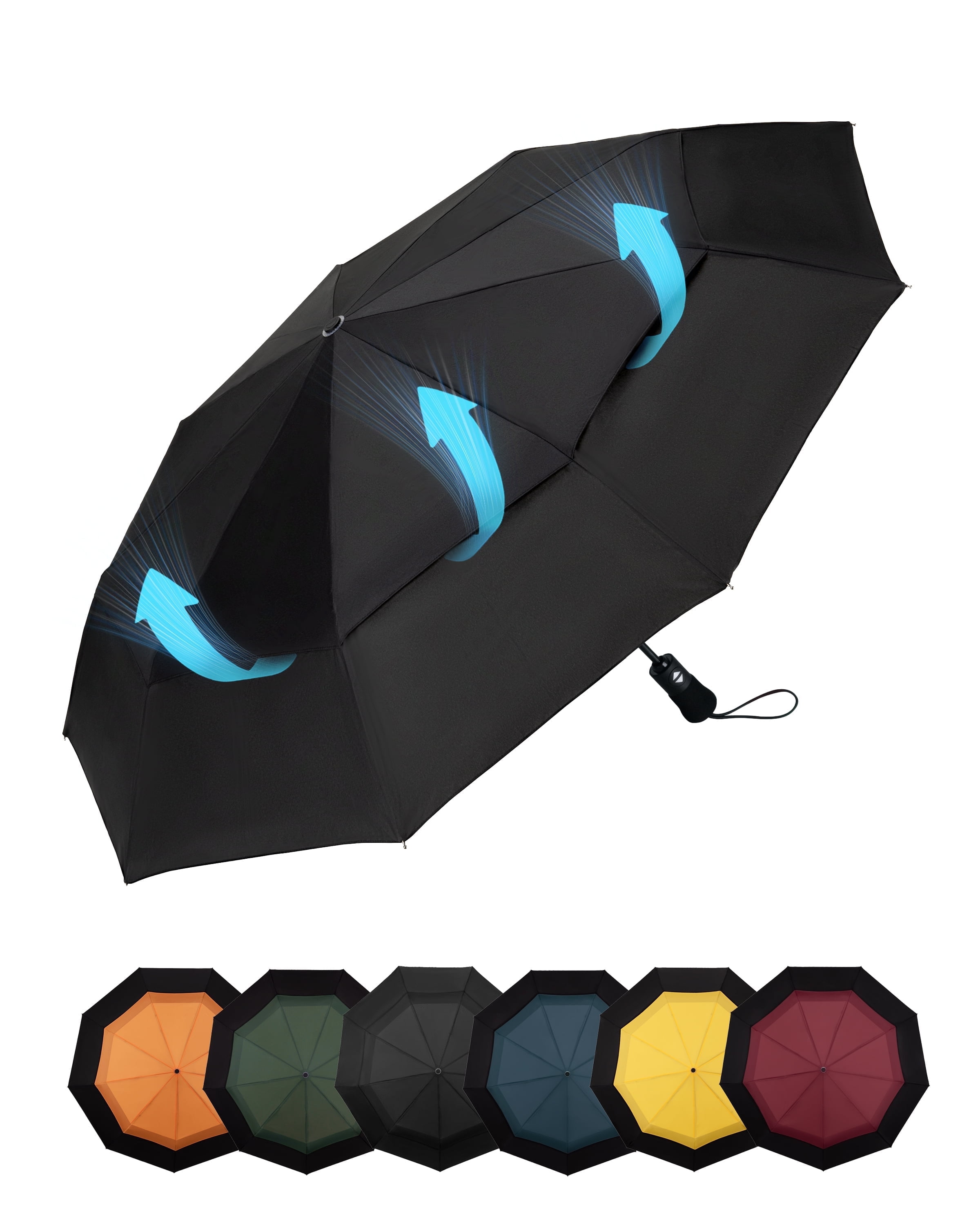 Chakipee Travel Compact Umbrella Windproof-Portable Automatic Umbrellas ...