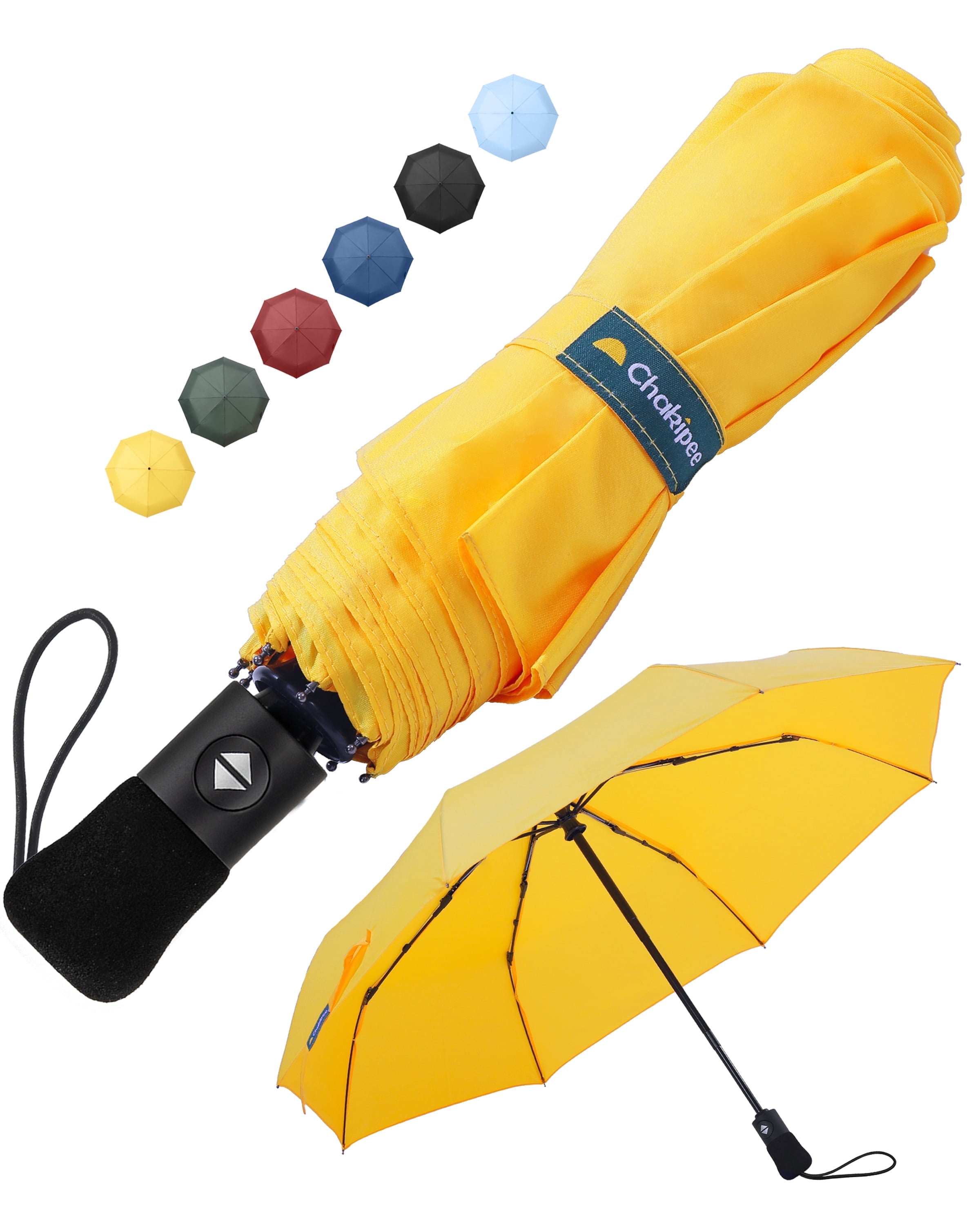 Chakipee Travel Compact Umbrella Windproof - Portable Automatic ...