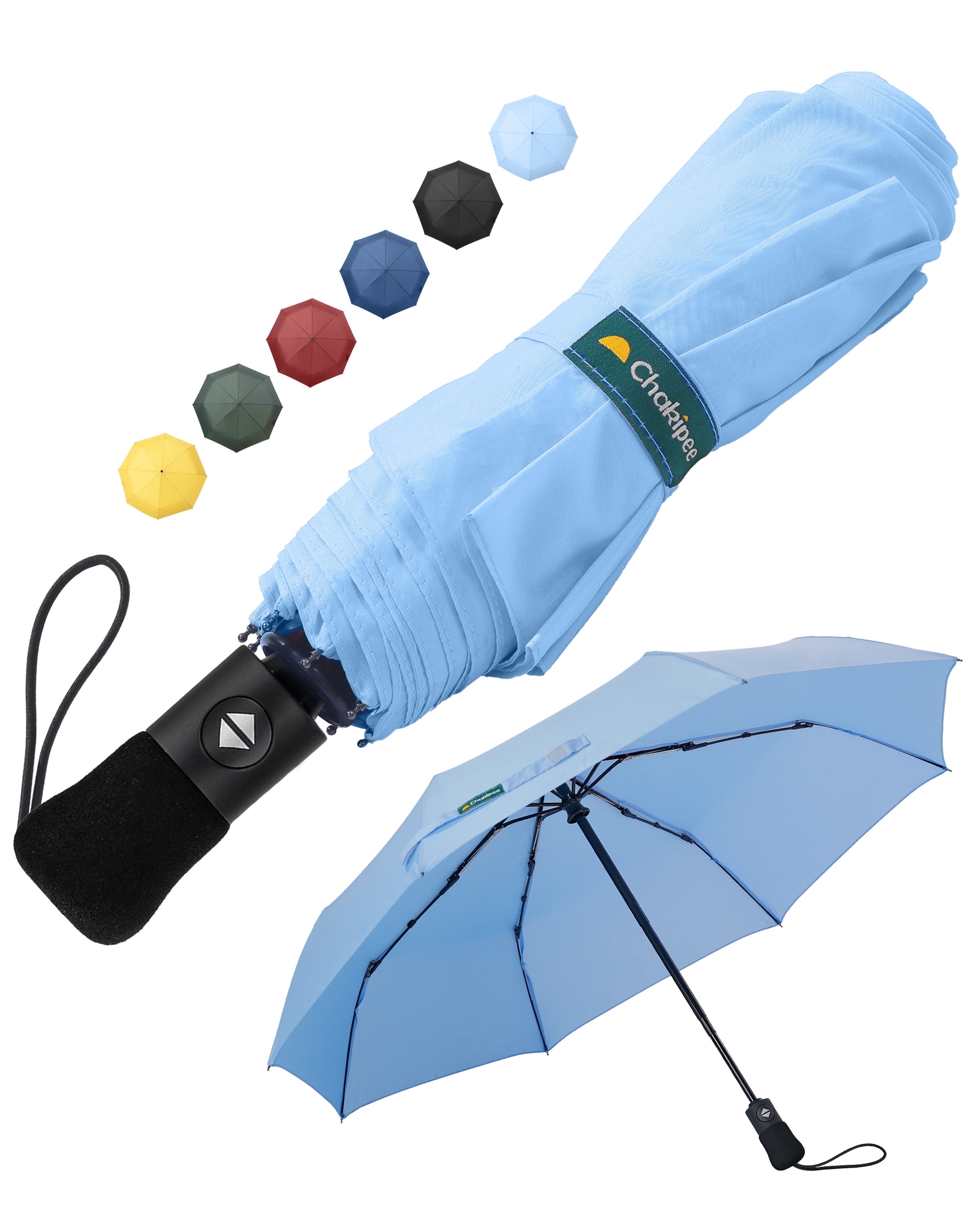 Chakipee Travel Compact Umbrella Windproof - Portable Automatic ...