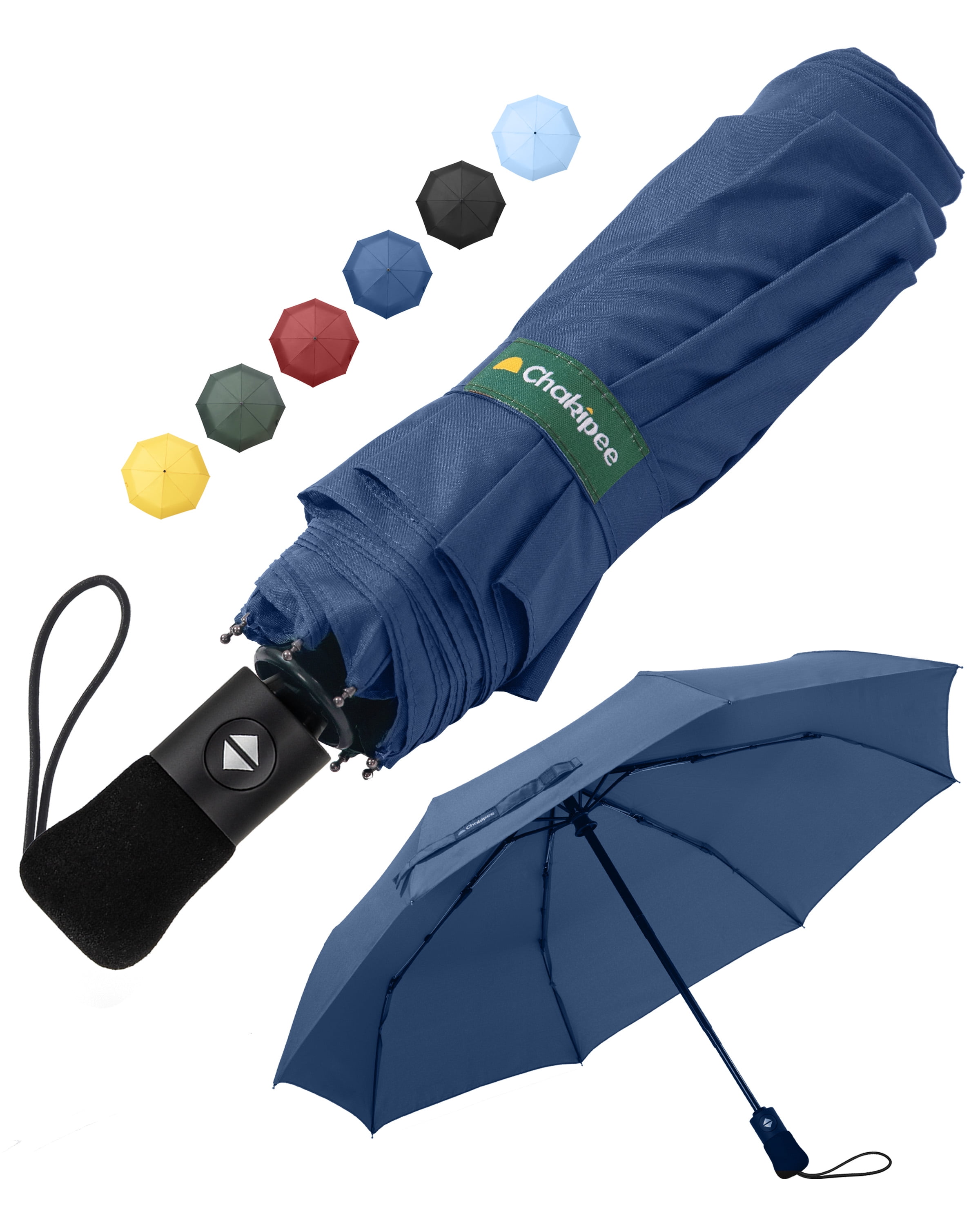 Chakipee Travel Compact Umbrella Windproof - Portable Automatic Umbrellas for Rain,8 Ribs ...