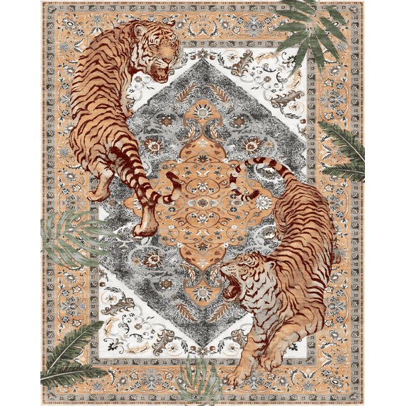 ChakmeOne Area Rugs 6x9 Ft Rugs for Living Room，Animal Print, Machine ...