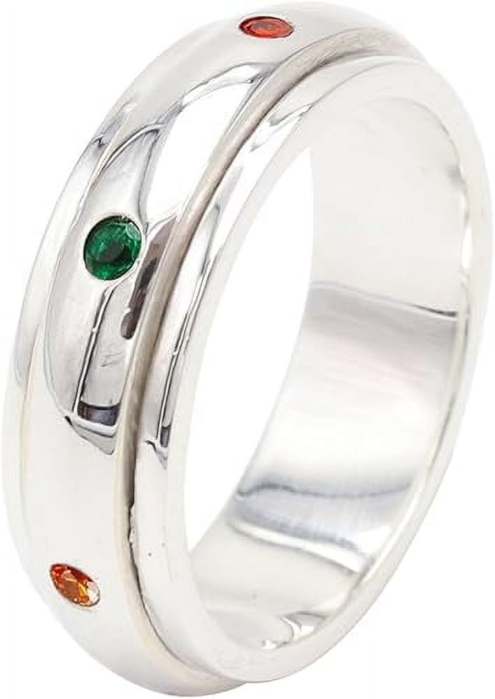 Chakra 925 Sterling Silver Ring for Women - Seven Chakras Healing Yoga Ring US 6 - Walmart.com