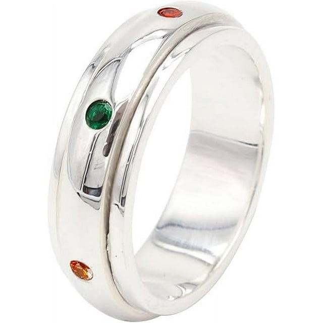 Chakra 925 Sterling Silver Ring for Women - Seven Chakras Healing Yoga ...
