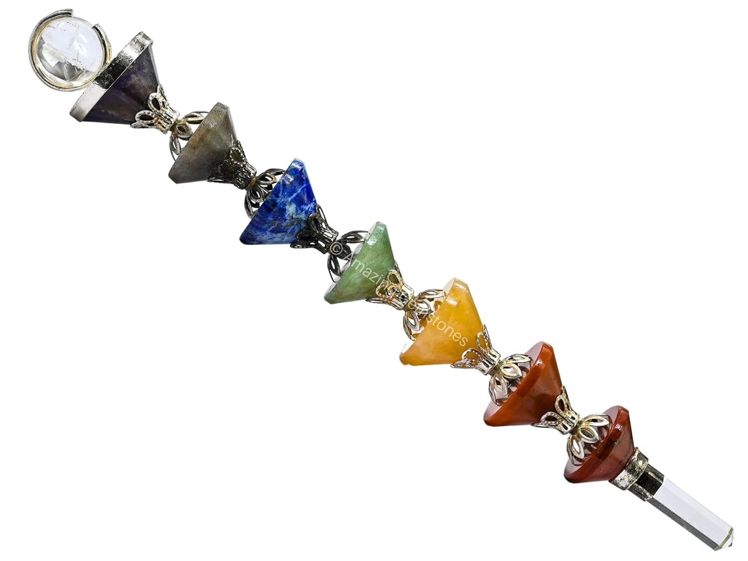 Chakra Cone Pyramid Tumbled Crystal Wand - Walmart.com
