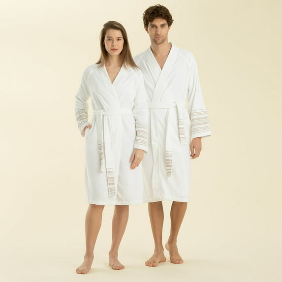 Chakra Derin Unisex Bathrobe - Soft 60% Cotton 40% Bamboo Blend ...