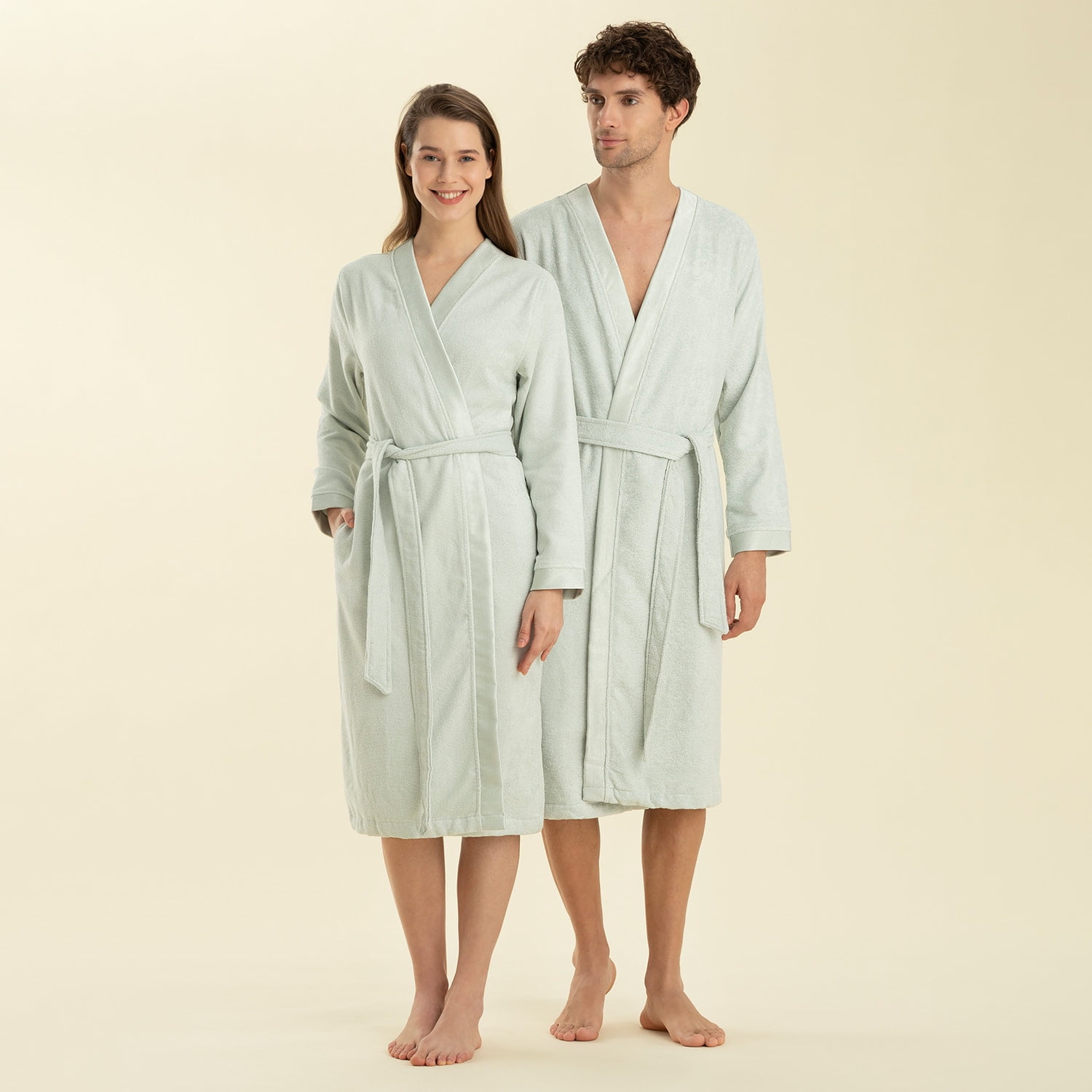 Chakra Floss Unisex Bathrobe - Natural Bamboo & Cotton Blend Comfort ...