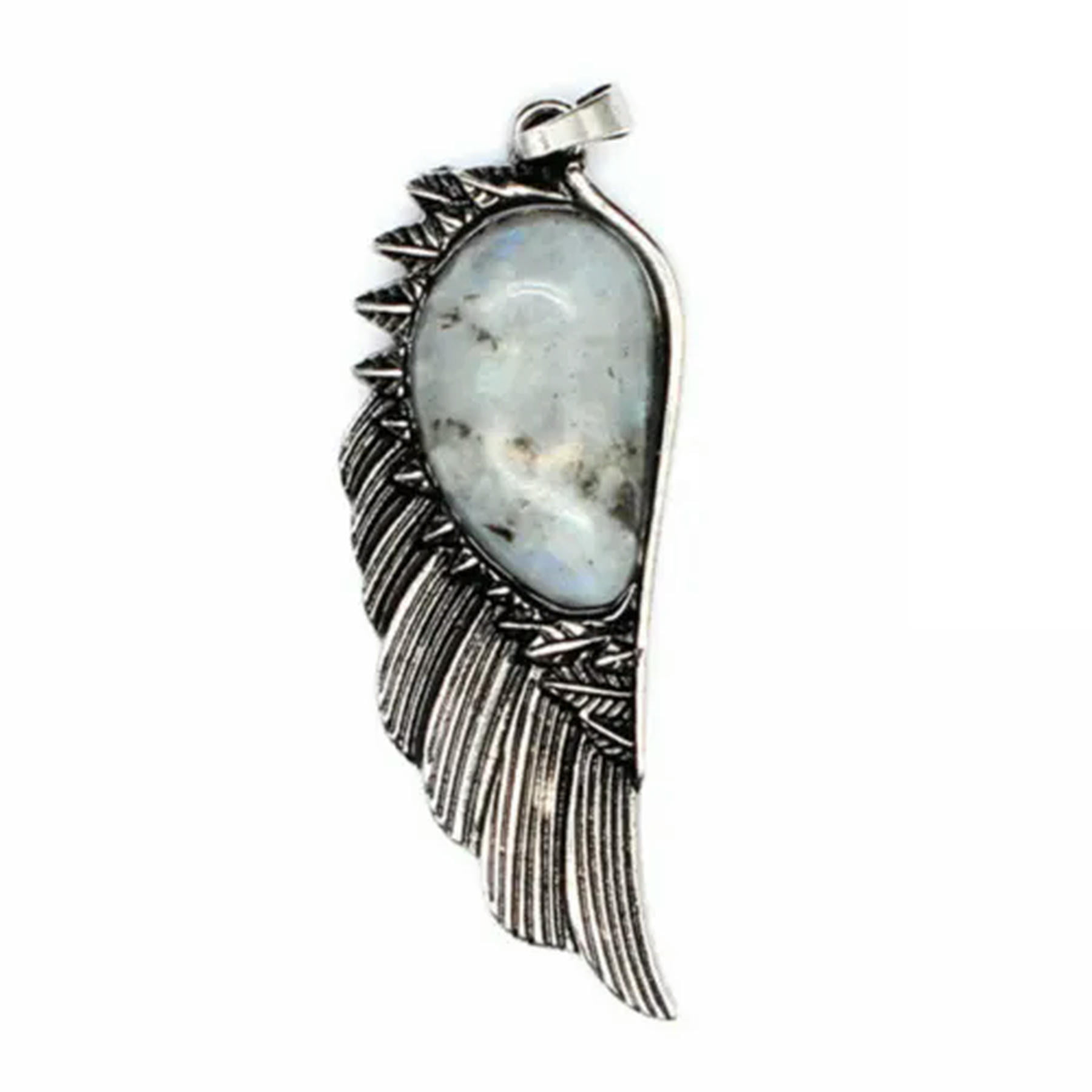 Chakra Gemstone Crystal Angel Wing Pendant Luck Energy Reiki Healing ...