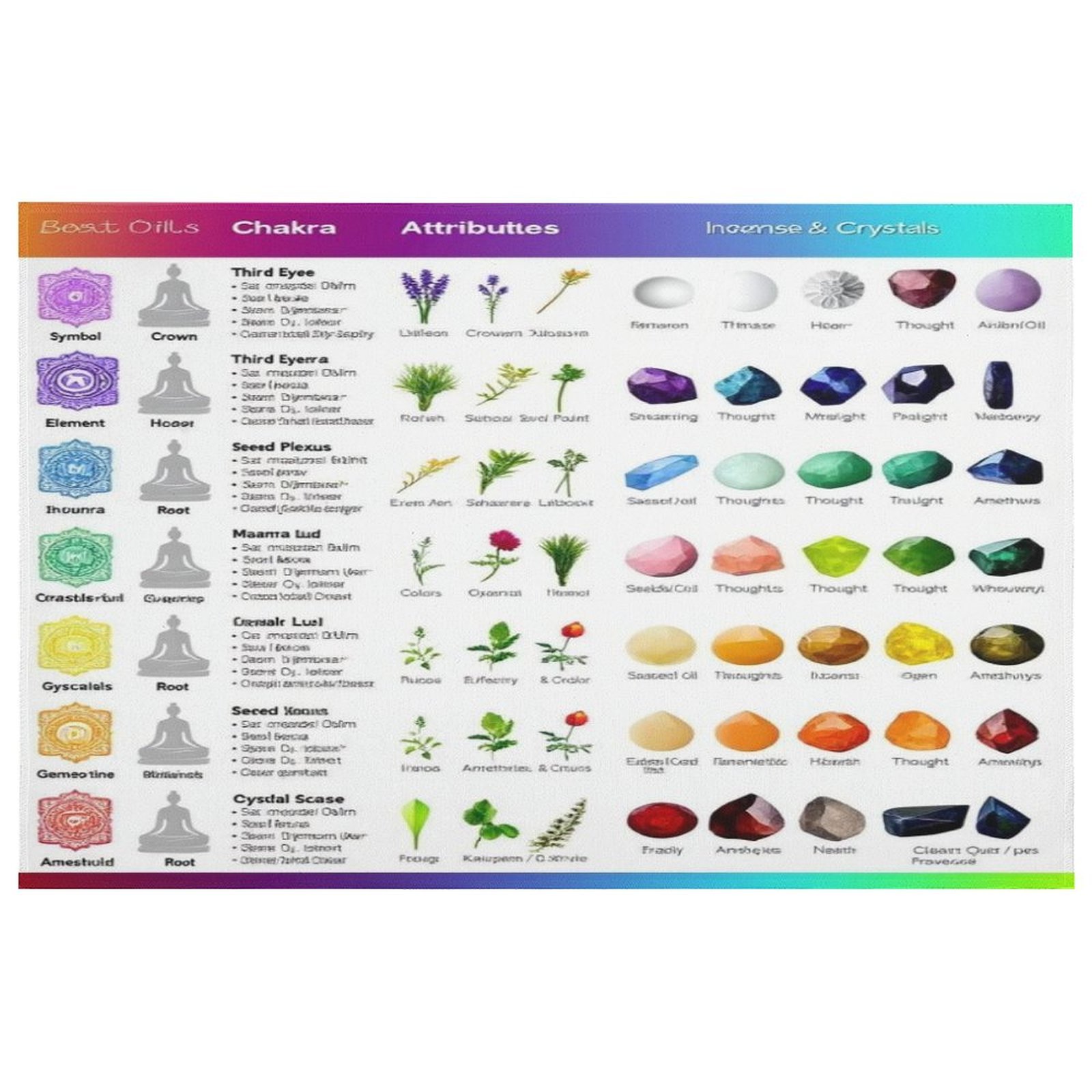 Chakra Healing Crystals Adult Home Decor Bedroom Living Room Crystal ...