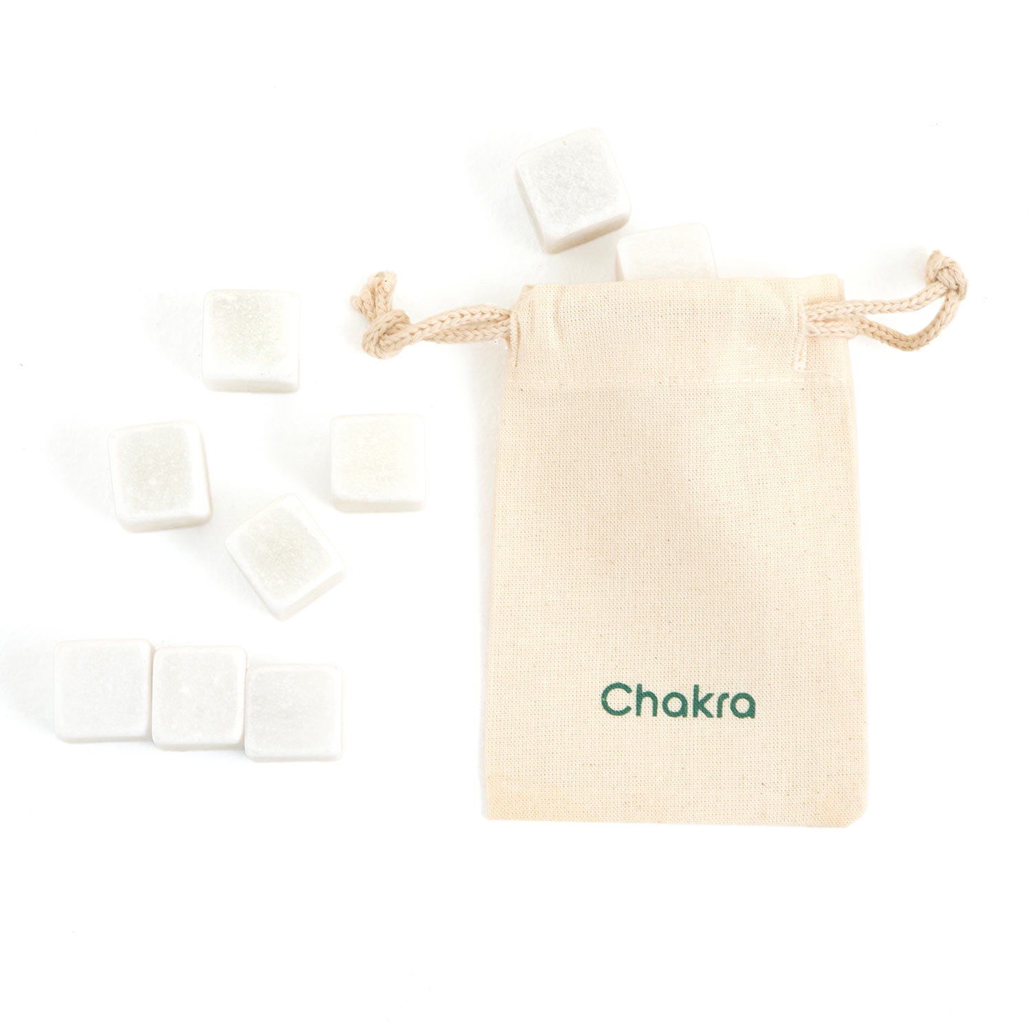 Chakra Ice Stone Set 2x2 cm - Marble Cooling Stones That Preserves the ...