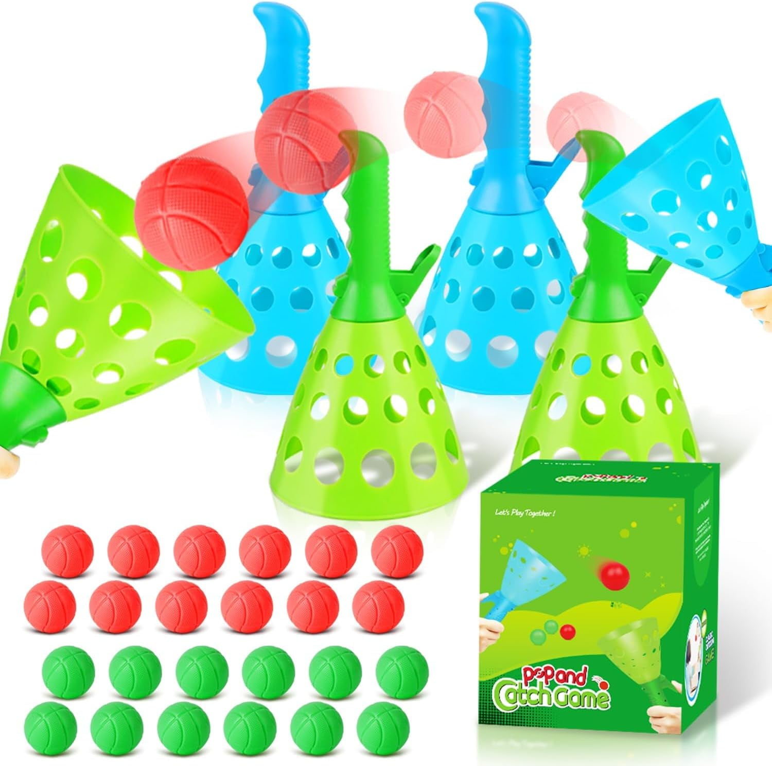 Chakra Outdoor Indoor Game Activities Pop-Pass-Catch Ball Game with 4 ...