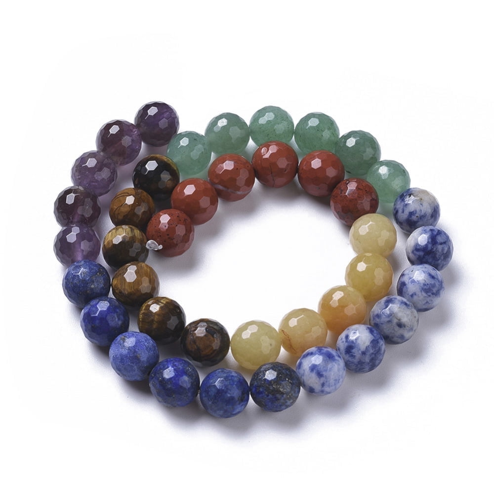 Theme Natural Red Rainbow Jasper & Yellow Aventurine & Tiger Eye & Green Aventurine & Blue Spot ...