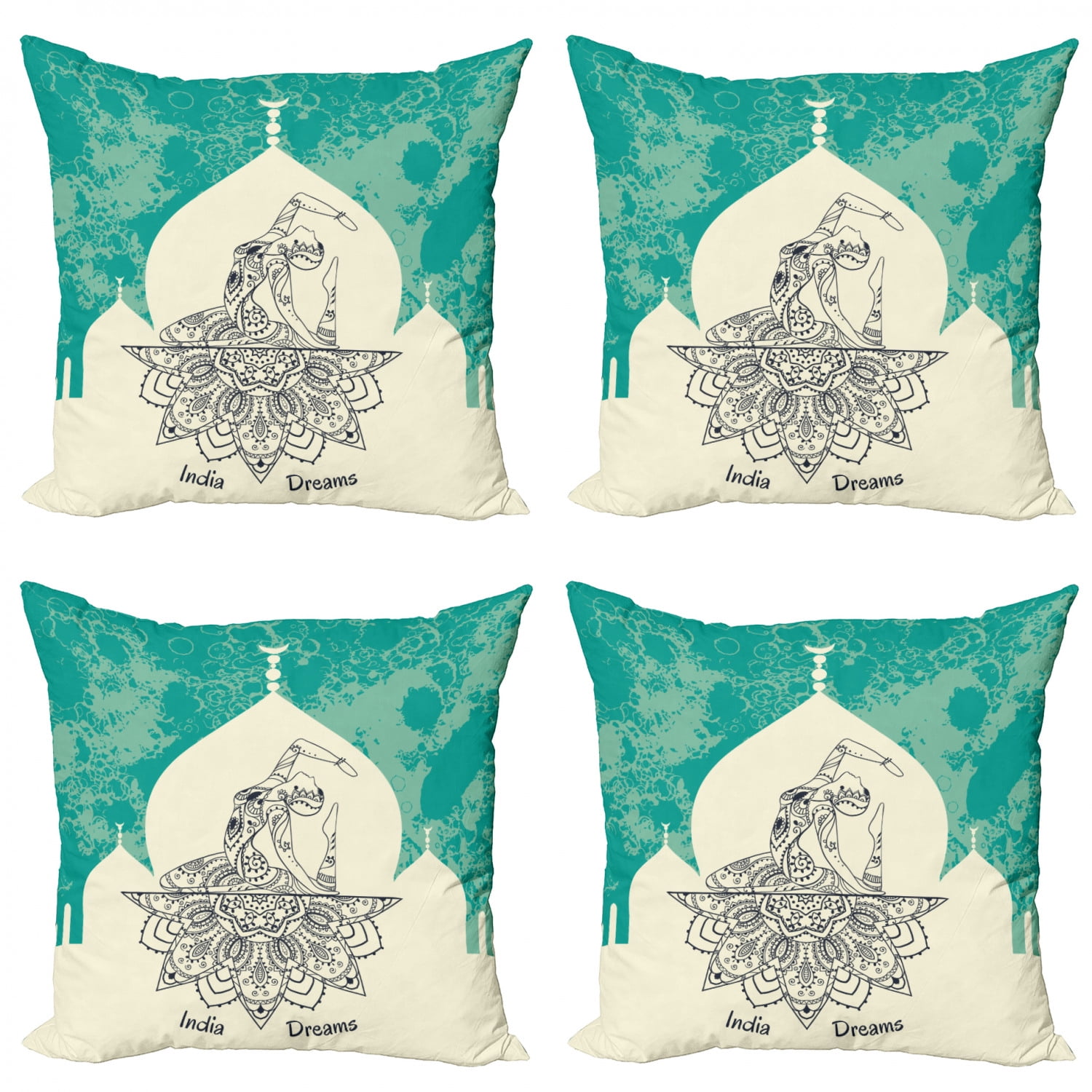 Chakra Throw Pillow Cushion Case Pack of 4, Grungy Display Vintage ...
