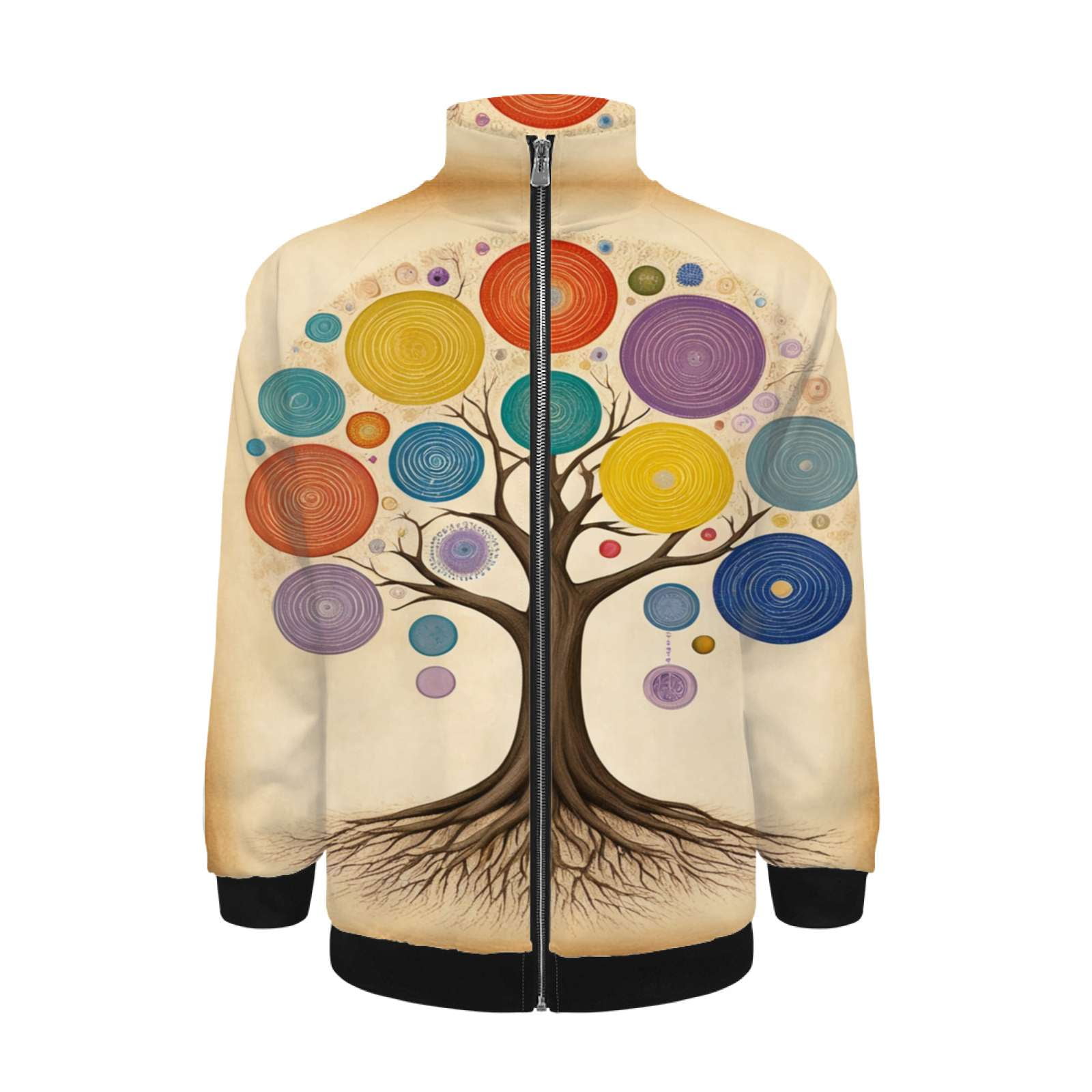 Chakra Tree Of Life Art Jacket Men's Street Cool Long Sleeves Coat ...