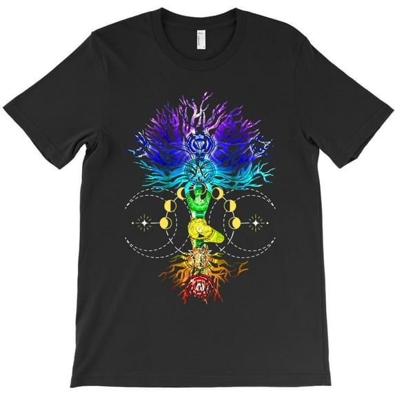 Chakra Tree Of Life With Phases Of The Moon Hatha Yoga Themed Themed ...