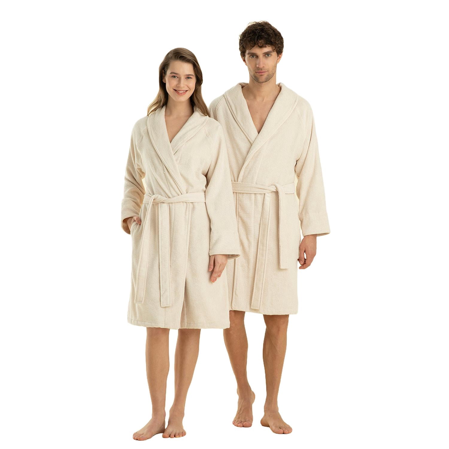 Chakra Unisex Bathrobe - 60% Cotton 40% Bamboo, 300 gr/m2 Piping Bath ...