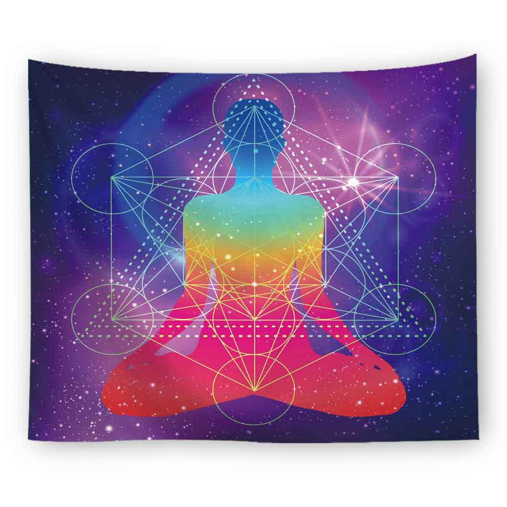 Chakra Vertical Tapestry, Seven Chakra Yoga Meditation Zen Decor ...