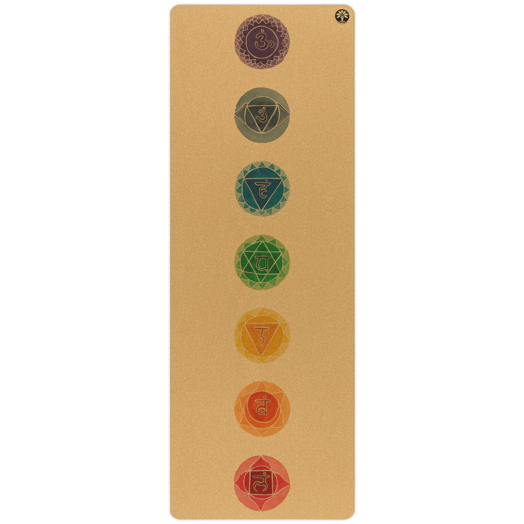 Chakras Aura Cork Yoga Mat - Walmart.com