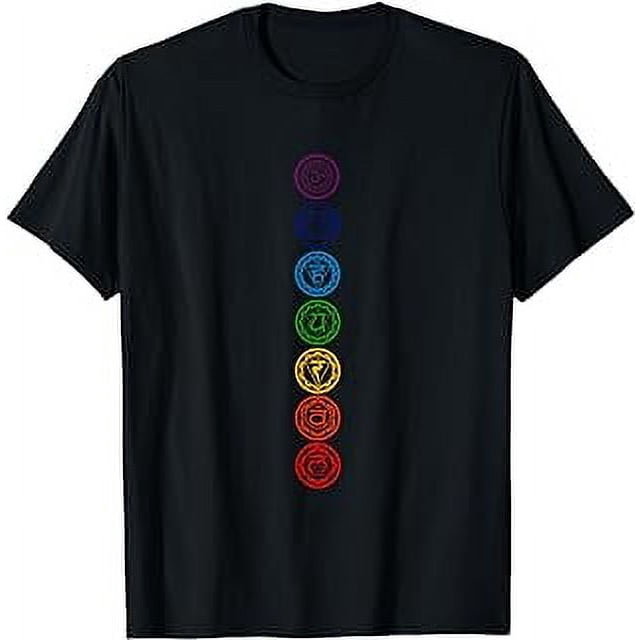 Chakras Yoga Sacred Geometry OM Namaste Kundalini Meditation T-Shirt ...