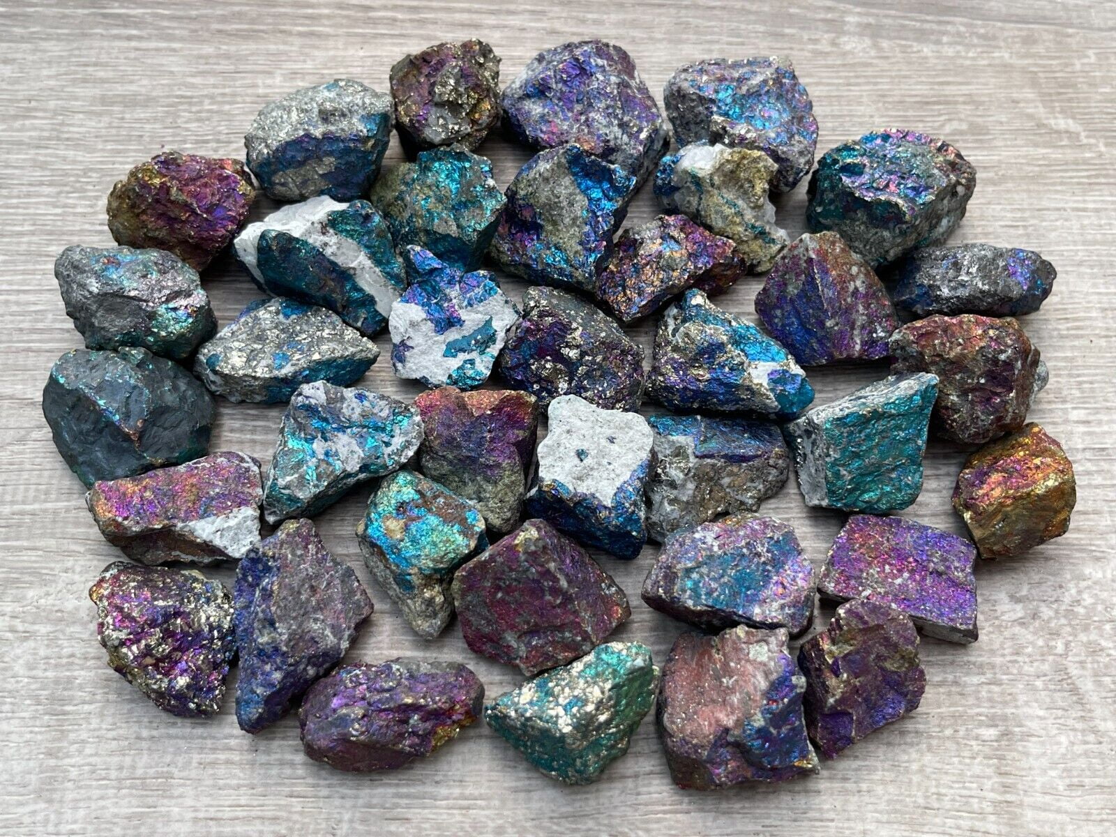 Chalcopyrite Natural Stone, Raw Peacock Ore Stone, Wholesale Bulk Lot ...