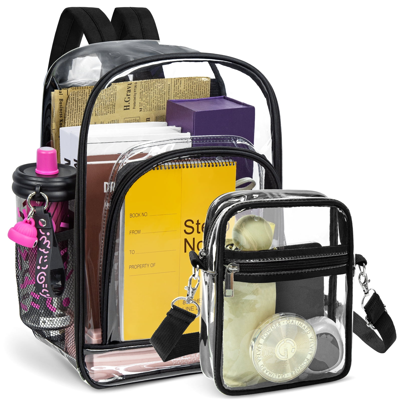 Chalesta Clear Backpack Unisex Heavy Duty Transparent Waterproof Large ...