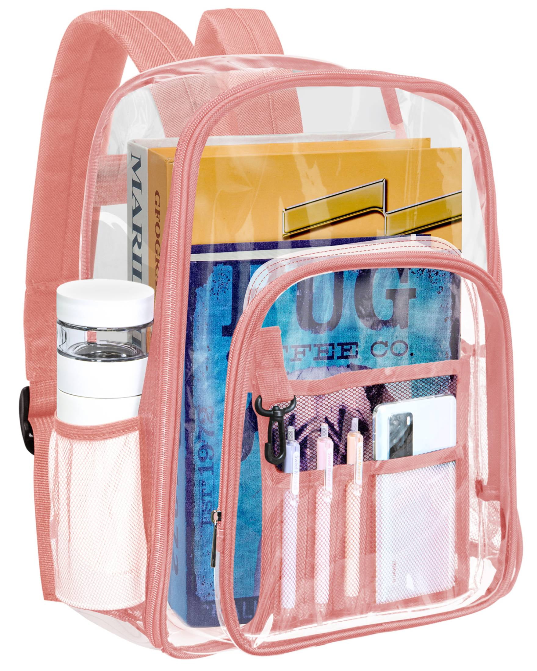 KOITHOT Heavy Duty Clear Backpacks Large Capacity PVC Transparent ...