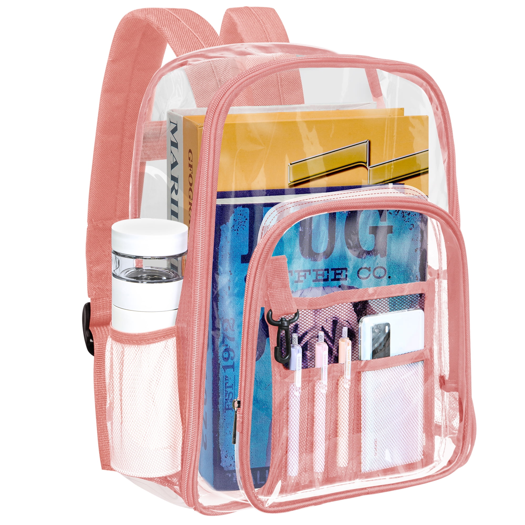 Chalesta Heavy Duty Clear Backpacks Large Capacity PVC Transparent ...