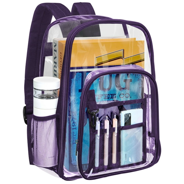 KOITHOT Heavy Duty Clear Backpacks Large Capacity Transparent ...