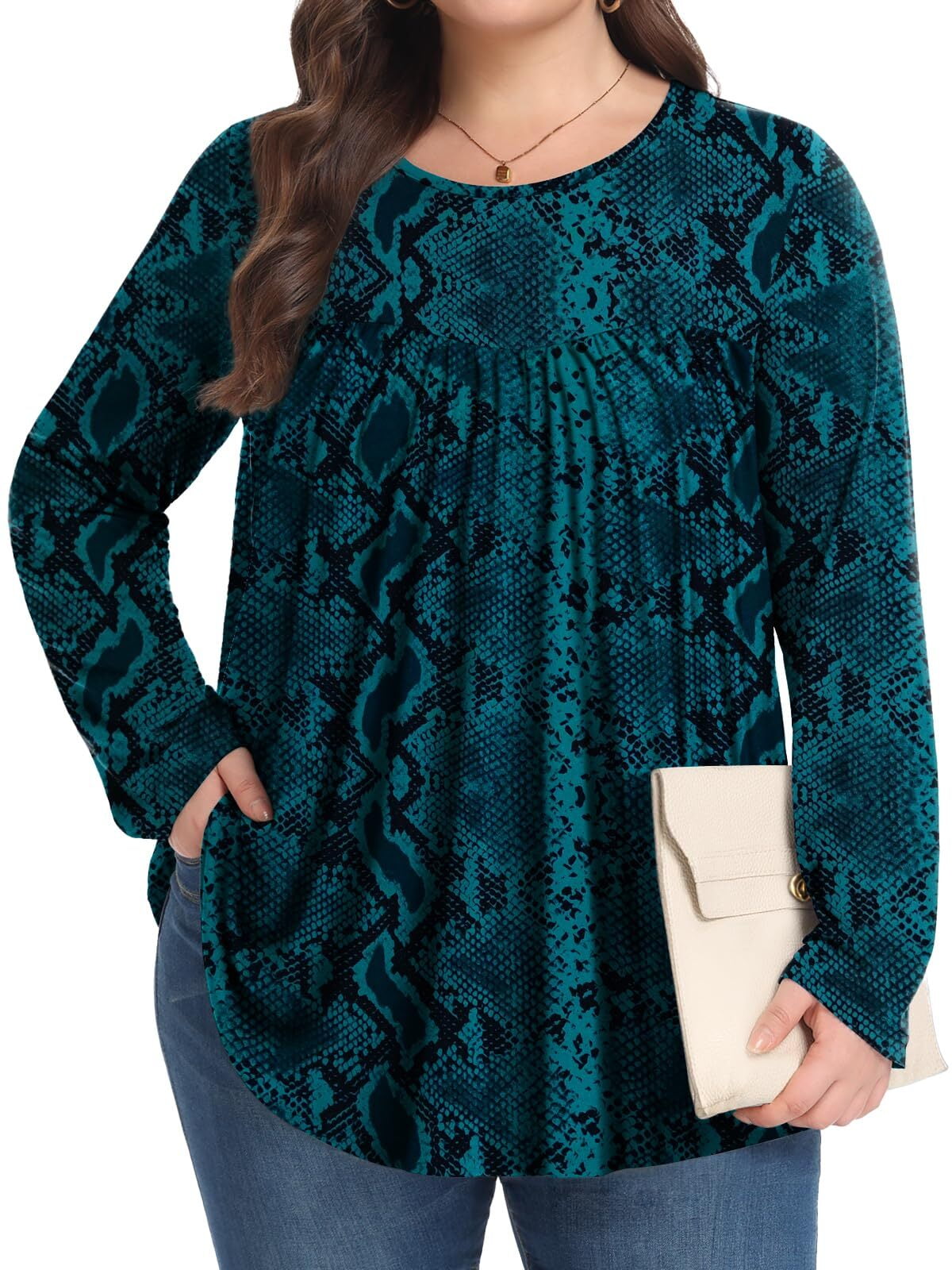 KOITHOT Womens Plus Size Tops Tunic Short Sleeve Crew Neck Shirts ...