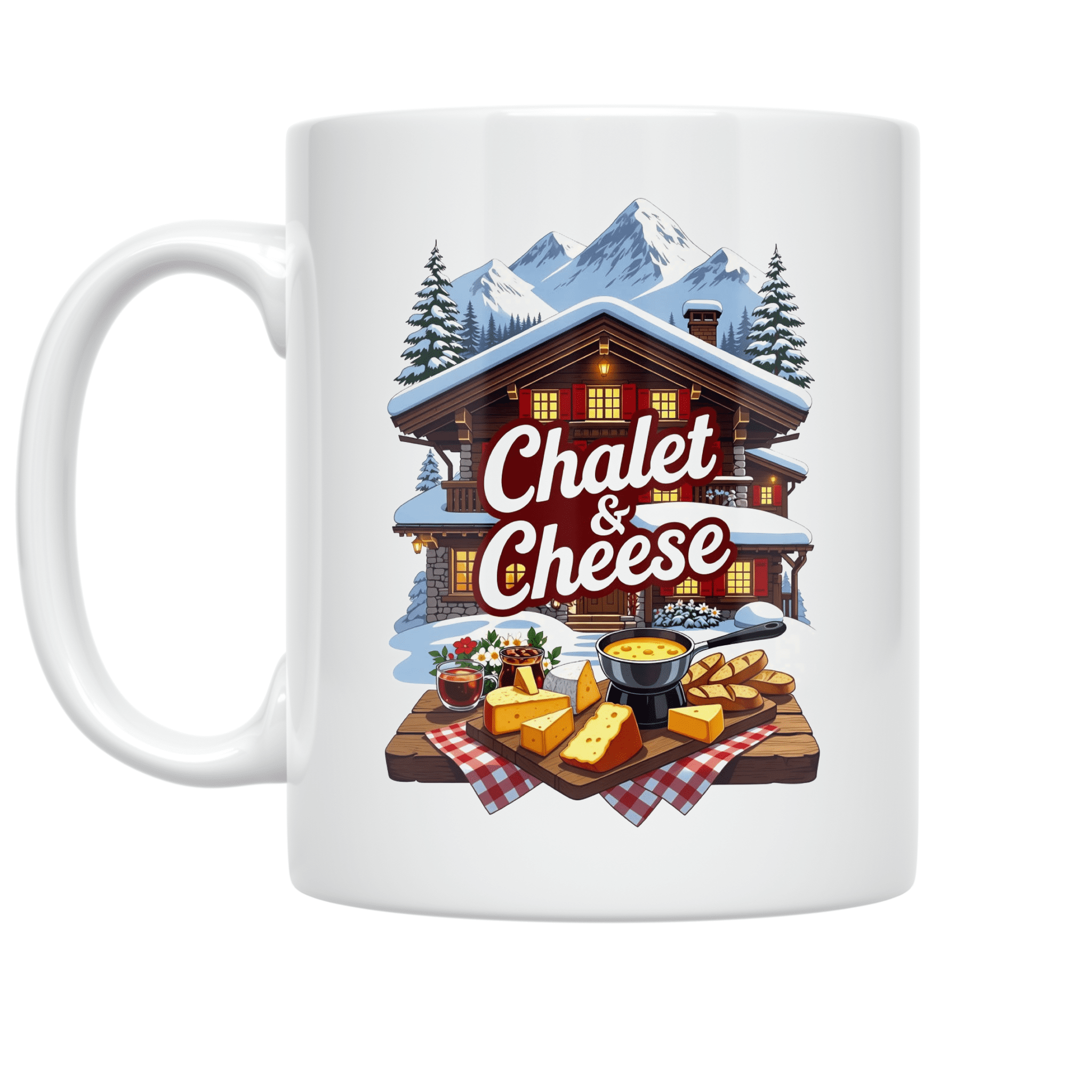 Chalet & Cheese Alpine Design - Foodie Enthusiast - 11 oz Ceramic ...