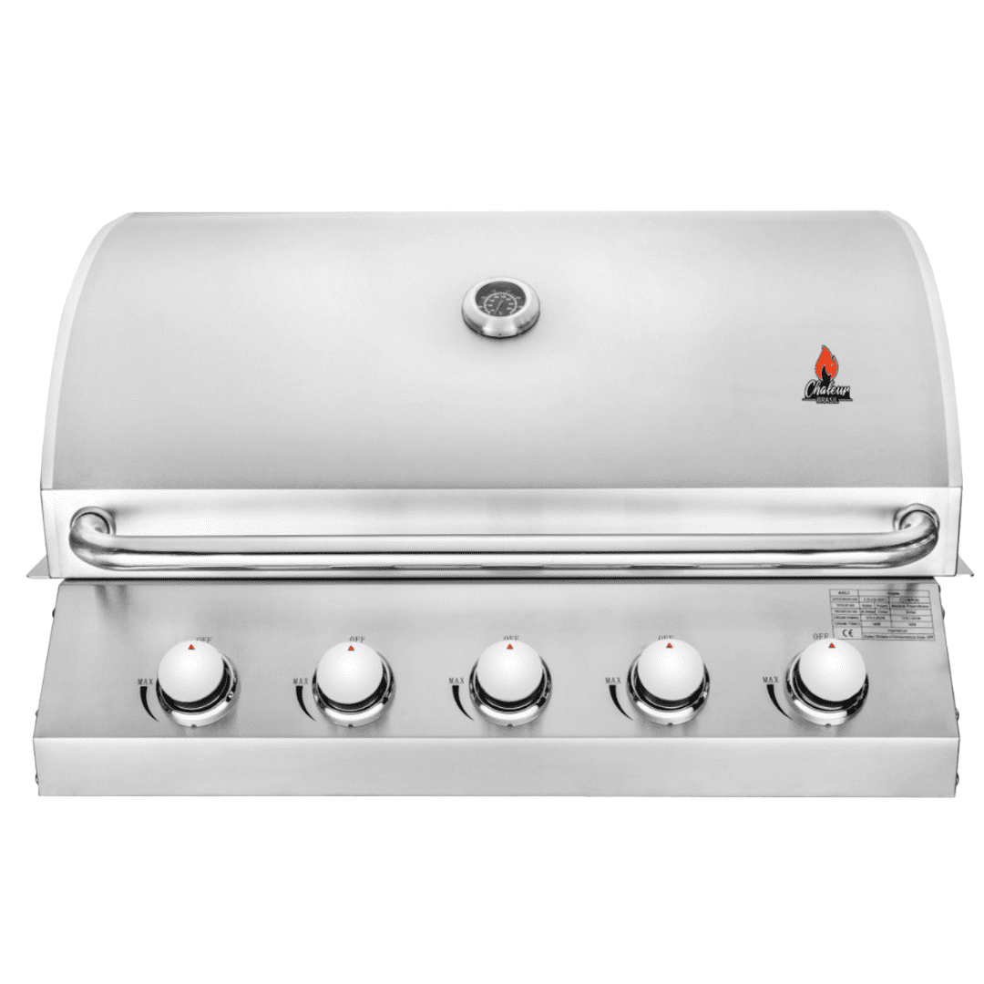 Chaleur Grill 5-Burner Built-in Propane/Natural Gas Stainless Steel BBQ ...