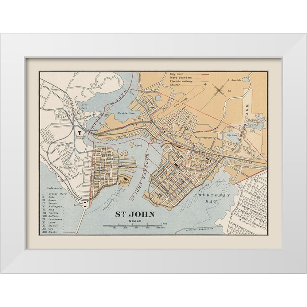 Chalifour 18x14 White Modern Wood Framed Museum Art Print Titled - St ...