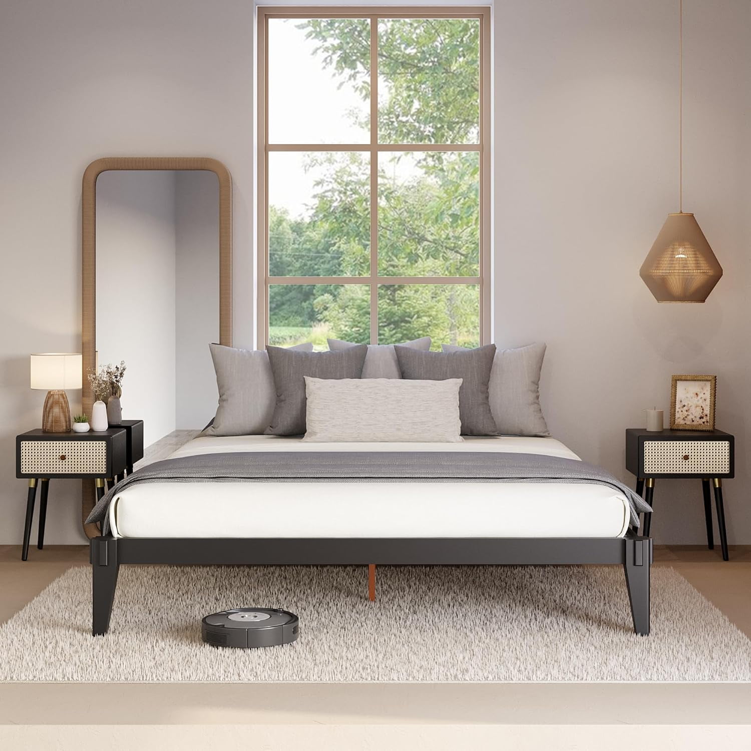 Chalipa 14” King Bed Frame - Solid Wood Platform Bed - Japanese Joinery ...